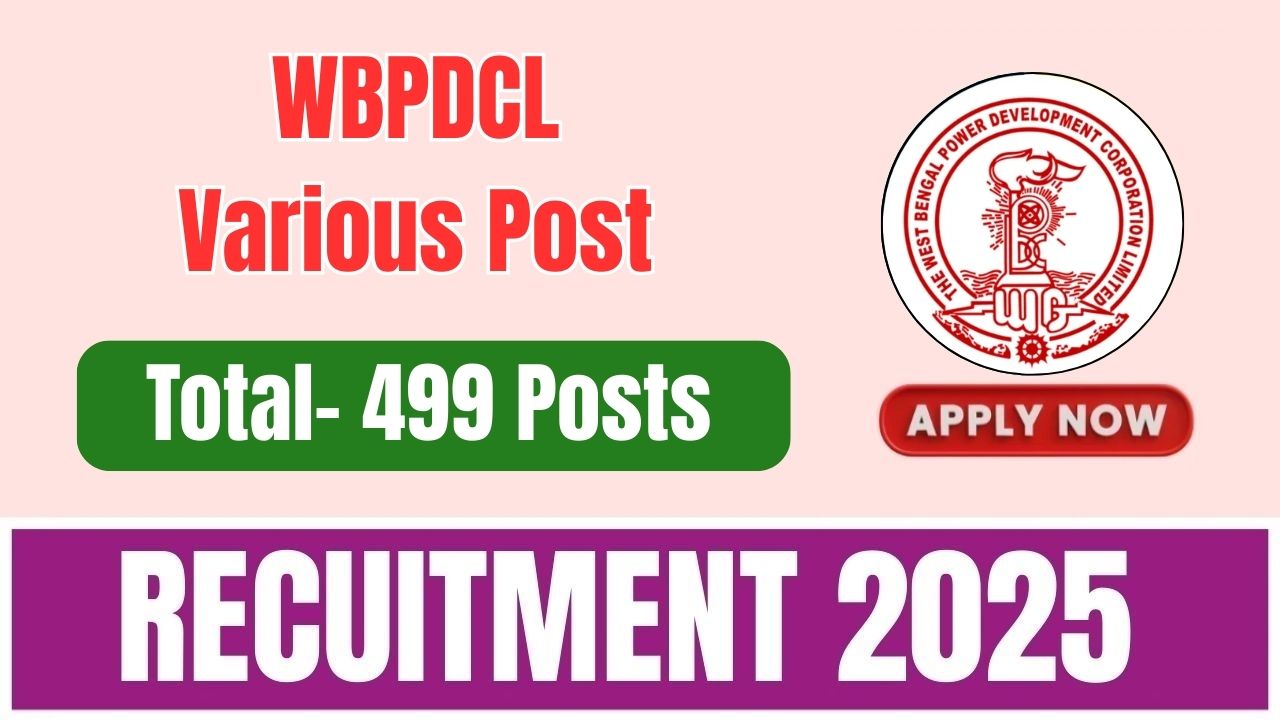 WBPDCL Various Post Recruitment 2025- How to Apply