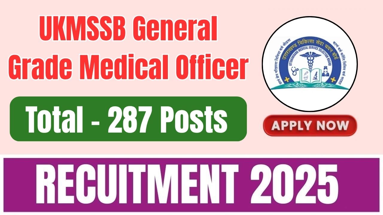 UKMSSB General Grade Medical Officer Recruitment 2025