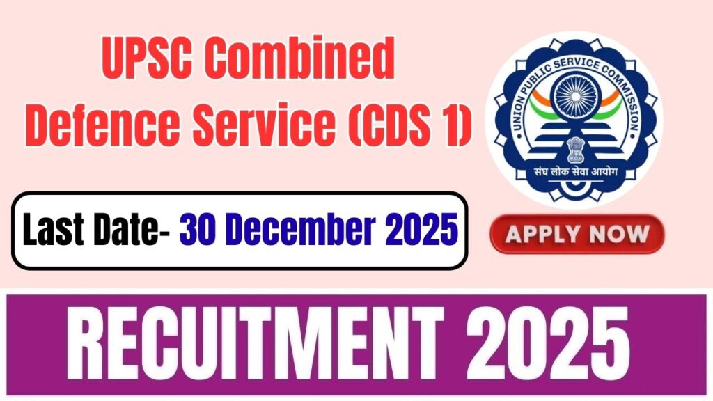 UPSC CDS 1 Recruitment 2026, Notification, Apply Online