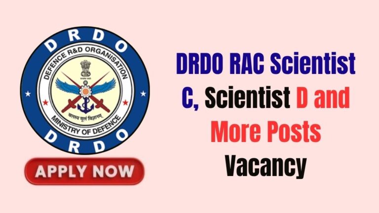 DRDO RAC Scientist Recruitment- Apply for Scientist C, Scientist D and ...